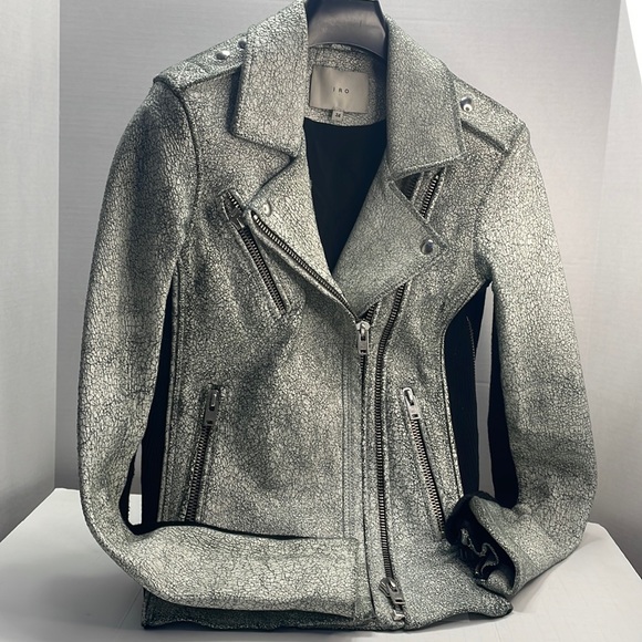 IRO | Jackets & Coats | Authentic Iro Ilaria Distressed Lamb Leather Moto Jacket Size 34 Xs 2 ...